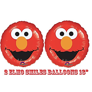 Anagram Elmo Smiles Foil Balloons 18" (2 Balloons)