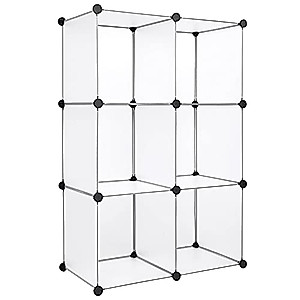 NA Cube Storage Organizer Cube Bookshelf Closet Organizer and Storage Items Space-Saving Plastic Storage Unit White