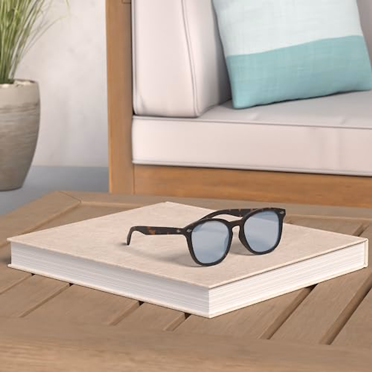 TR90 JAY DEPP Polarized Tony Sark Women's Fashion Retro Colorful Sunglasses Round Blue Sunglasses