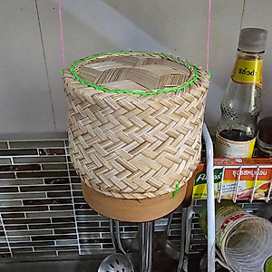 Heavens Tvcz Sticky Rice Basket Small Kratip Container Thai Serving Bowl Bamboo Rice Thai Laos Traditional Weave Wickerwork Serving Keeping Rice