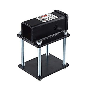 TOPTOW RV Bumper Hitch Receiver 63801 for 4 inch to 4.5 inch Beams, 2 inch Receiver Opening, Fits for Bike Racks, Cargo Carriers Camper-on