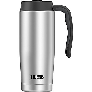 Thermos 16 Ounce Vacuum Insulated Stainless Steel Mug, Stainless Steel