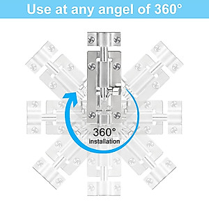 FATLODA 2 Pack Barrel Bolt Latch, Slide Bolt Latch 3 Inches Slide Latch Lock, Thickened Stainless Steel Sliding Lock for Door, Brushed Finish Sliding Bolt Lock, Sliding Bolt Latch with 12PCS Screws