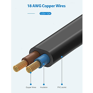 URWOOW AC Power Cord Compatible for XboxOne S, XboxOne X, XboxSeries X/S, Sony PS5 / PS4 / PS3 PlayStation 4 Slim, PSP, PSV Supply Cable Replacement 3 Feet (2pack)