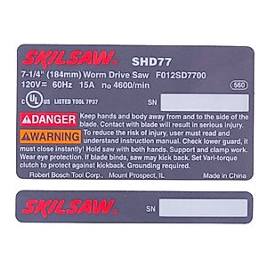 Bosch Parts 1619X02059 Nameplate