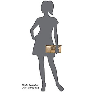 JNB Crushed Metallic Clutch, Silver