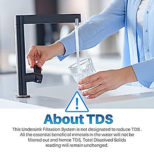 ICEPURE WFC5300A Under Sink Water Filter System, 3Years or 22K Gallons Ultra High Capacity, Replacement for ICEPURE WFS5300A Under Sink Water Filtration System, 0.5 Micron