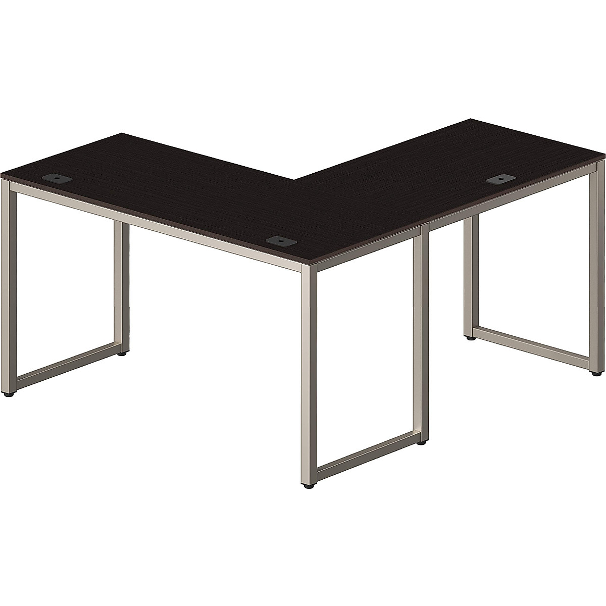 SHW Home Office 55"x60" Large L Shaped Corner Desk, 24" Deep, Espresso