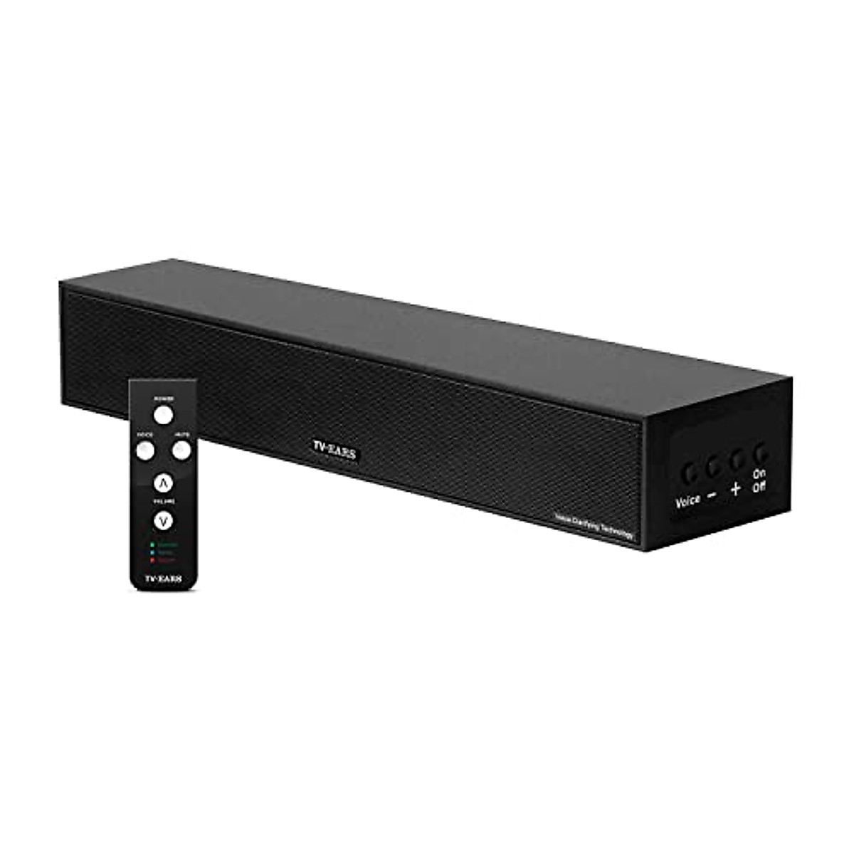 TV Ears Voice Clarifying TV Sound Bar – TV Speaker System for Great Sound and Hearing TV Dialog More Clearly – Compatible with Any Television – Clarifying Audio System for Hearing Impaired TV Viewers