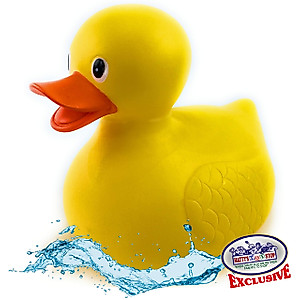 Mɑtty's Toy Stop Large Rubber Duck (9" x 6.5" x 7.5") Perfect for Bathtime, Pools, Etc.