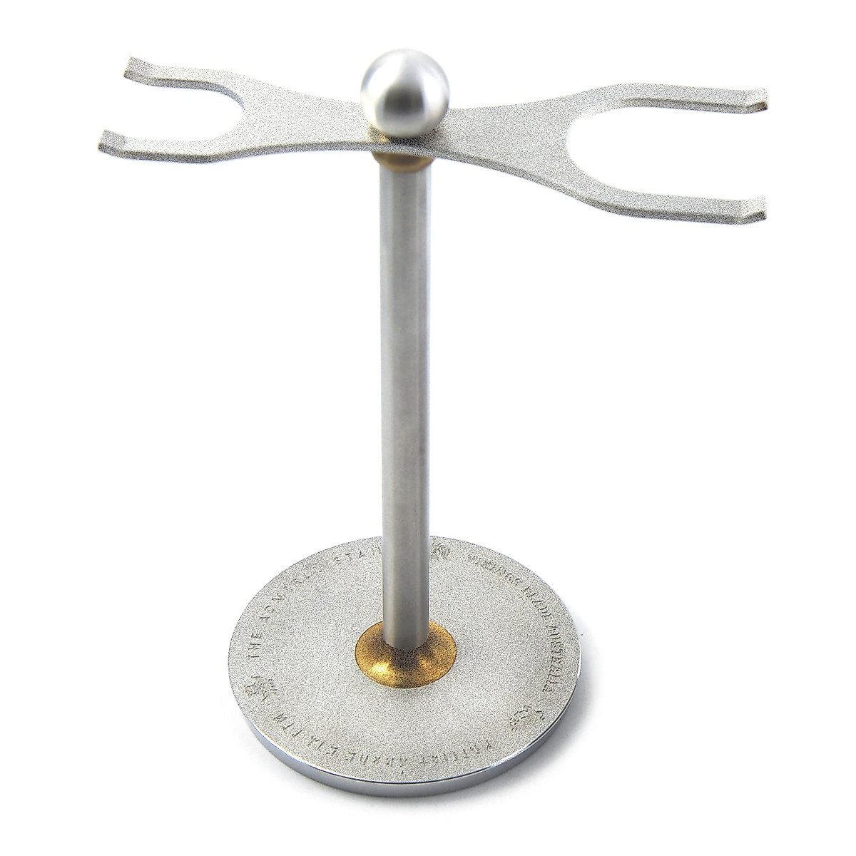 Luxury Razor and Brush Stand, The Admiral by VIKINGS BLADE, Ancient Viking Look with Heavy Distressed Stainless Steel & Brass, Extra Wide Openings, Fits Most Razors and Brushes