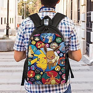 Zopkwir Anime Lightweight School Bag, Portable Bookbags, Daypack Laptop Travel Backpacks for Boys Girls (Anime2)