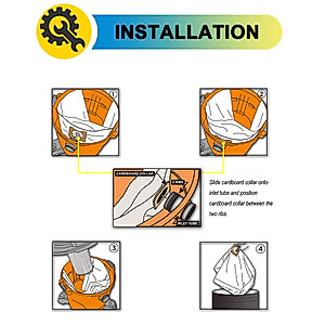 SpaceTent Part # RIDGID VF3502, 5 Pack High Efficiency Replacement Filter Bags for Ridgid 12 to 16 Gallon Wet/Dry Vacs