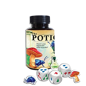 Foxmind The Potion Bluffing Dice GameFoxMind Games: The Potion, a Fast-Paced Party Dice Bottle Game, Outwit Your Opponents with Wizardry, 3 to 7 Players, for Ages 8 and up