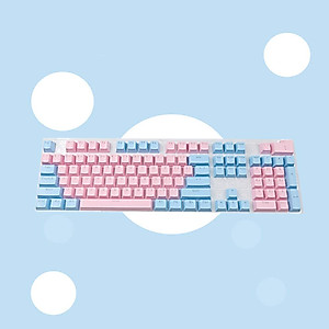 shlutesoy 104Pcs/Set Backlit Mechanical Gaming Keyboard Keycap Portable Keyboard Keycap Gaming/Office Blue