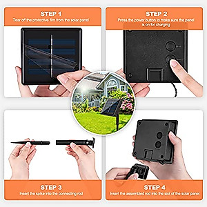 KPafory Solar String Lights,1 Pack 72ft 200LED 8 Modes Solar Powered Christmas Lights Outdoor String Lights Waterproof Fairy Lights for Garden Wedding Party Christmas Decorations,Cool White