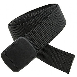 Hiker Belt Nylon Blend Outdoor Web Adjustable Buckle (Black)