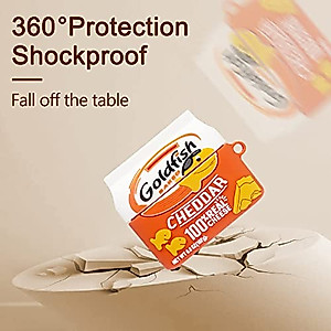 3Pack WQNIDE Cute Case for Airpod Pro, Funny Food Goldfish Rainbow Candy Chocolate Protective Cover, Kawaii Cartoon Soft Silicone Design for Apple AirPods Pro Cases Women Girls Boy Men with Keychain