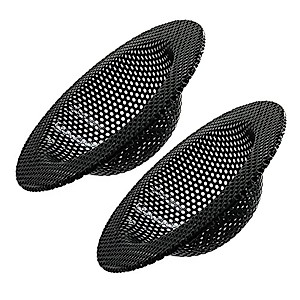 BERYLER® 2 Pcs Black Large Wide Rim 4.5in Diameter Stainless Steel Sink Kitchen Drain Strainer for Most Sink Drains, Anti-Clogging, Rust Free