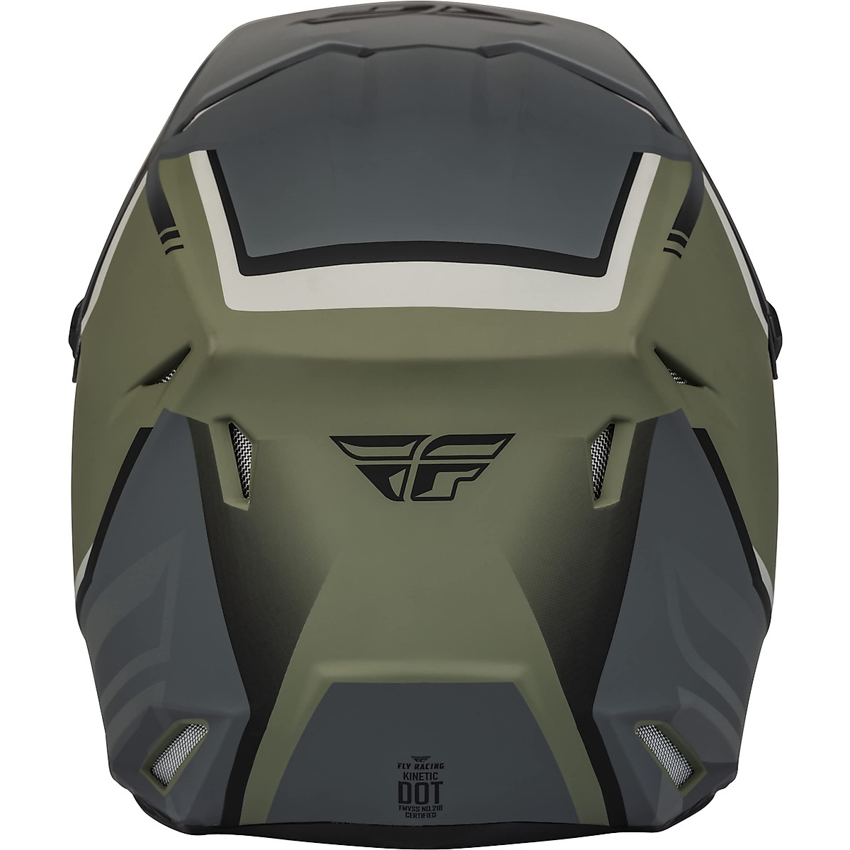 Fly Racing 2023 Adult Kinetic Vision Helmet (Matte Olive Green/Grey, XX-Large)