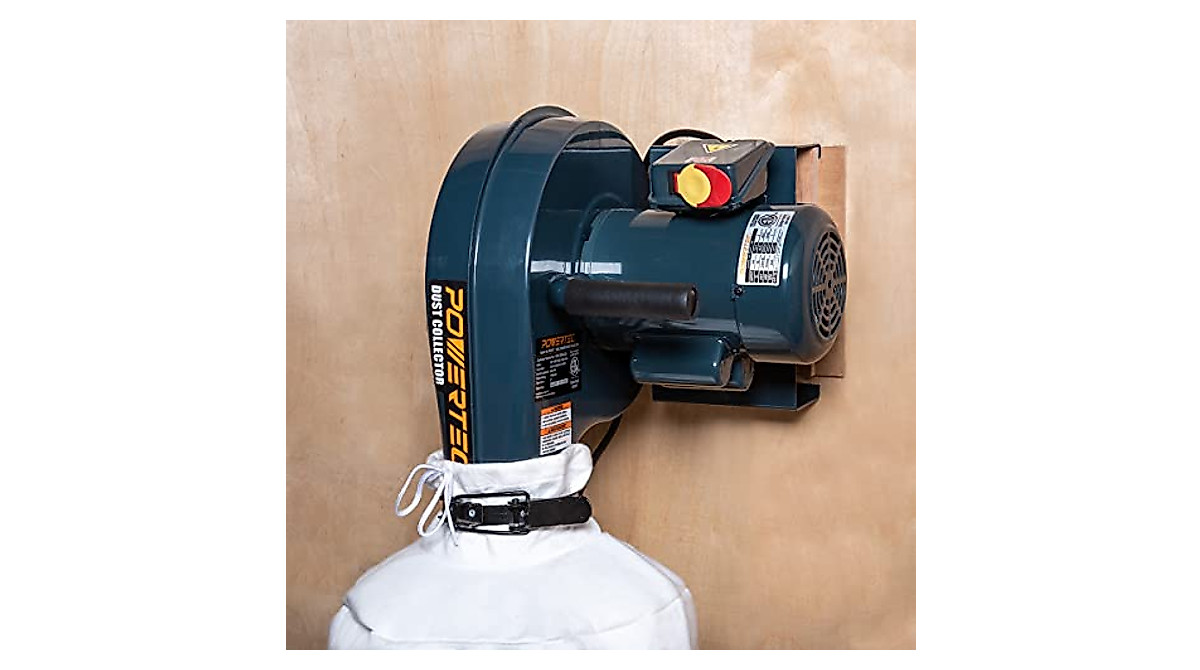 POWERTEC Wall Mounted Dust Collector — Compact, Powerful & Space-Saving