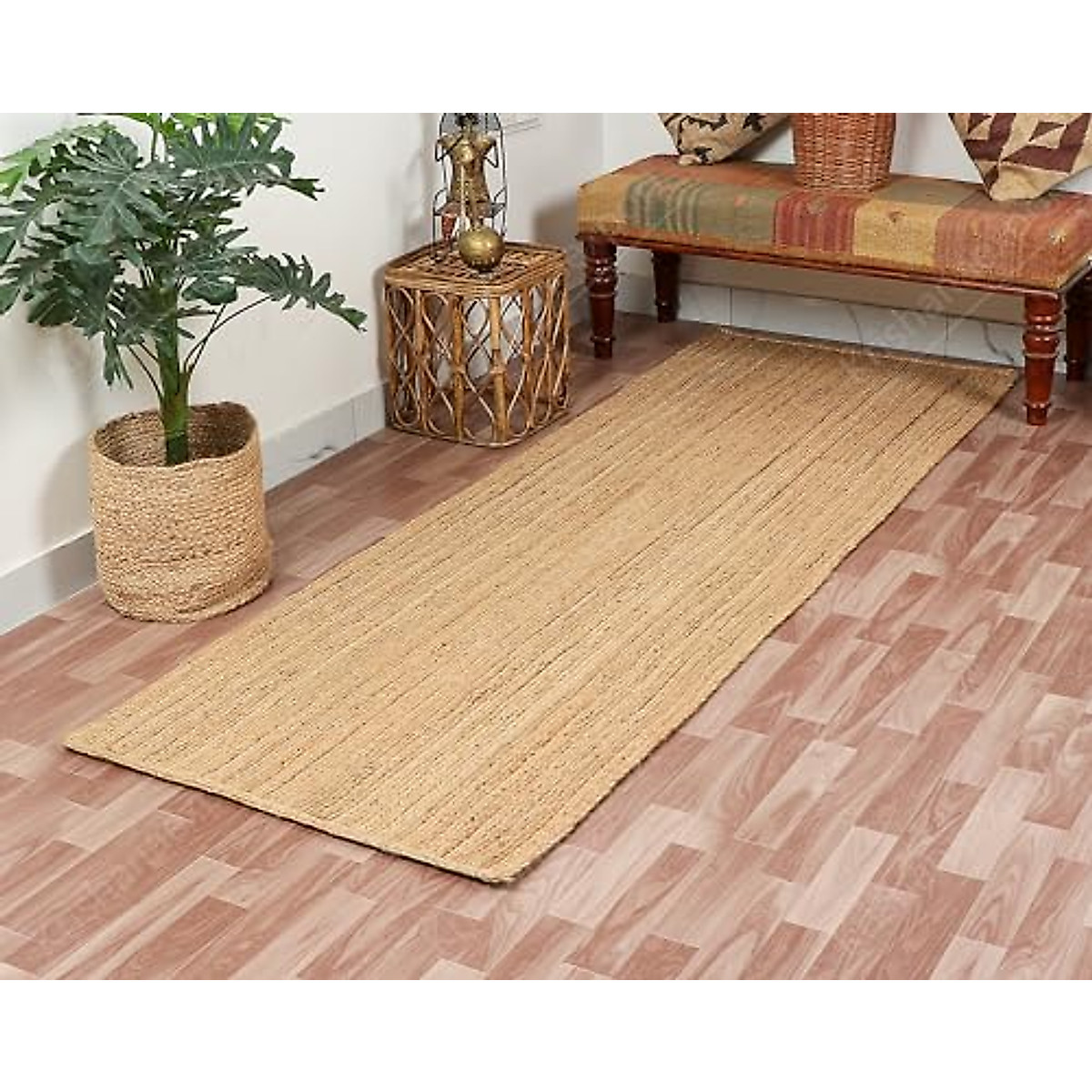 2x3, 2x4, 2x5, 2x6 Ft, 100% Natural Jute Runner Rug - Bohemian Jute Rug, Jute Runner Rug, Natural Fiber Runner Rug, Jute Braided Rug, Boho Decor Rug, Custom Size Rug (2x3 Ft, Area Rug)