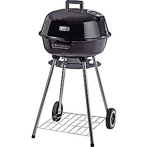 Duke Grills Omaha Charcoal Kettle BBQ Grill - 18” x 31” X 23” - 247 sq-in cooking surface - Cook 9+ burgers - Lid Hook - Stable 4 Leg Design - Heat Resistant Handles - Duals Vents - Ash Catcher