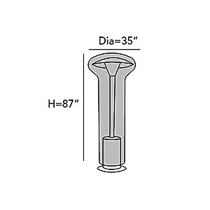 Covermates Patio Heater Cover - Light Weight Material, Weather Resistant, Water Resistant Zipper, Grill and Heating-Green