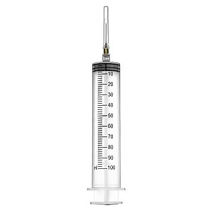 8 Pack 100ml Syringes with 14G 4.0" 3.0'' 2.0" 1.0'' Blunt Tip Needles and Storage Caps(Luer Lock), Plastic Reusable Syringe for Glue Applicator, Oil Dispensing Multiple Uses