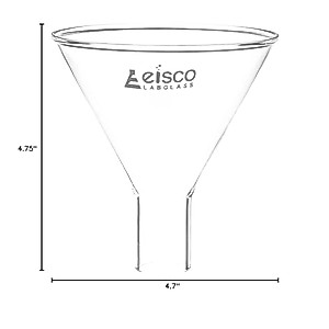EISCO Powder Funnel, 120mm - 60º Angle - Plain Stem, 24mm - Borosilicate Glass