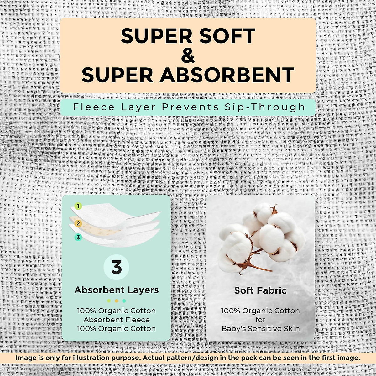 KiddyStar 5-Pack 21”x10” Burp Cloths for Boys & Girls - Absorbent Organic Cotton Burp Cloth for Burping, Spit-up, Drooling, Baby Wipe