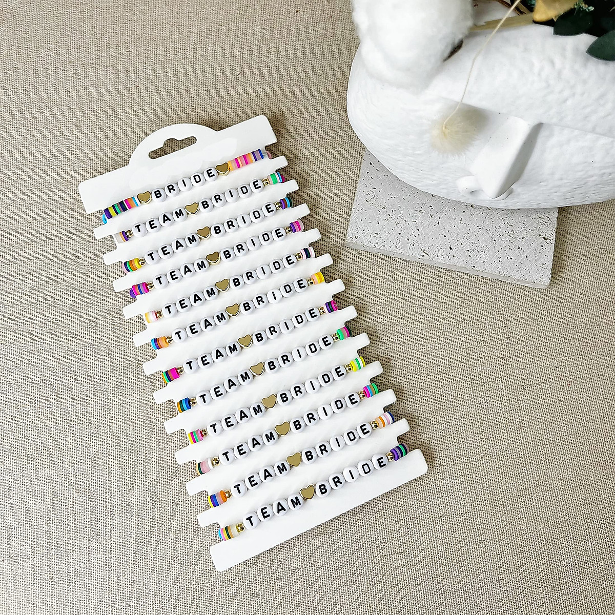 Qinstar 12 Pcs Bachelorette Party Favor Handmade Beaded Bracelet | Bridesmaid proposal gifts, Bachelorette Party Accessories, Bridesmaid Favors for Bridal Shower, Wedding Party