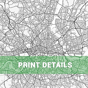 Dear Mapper London United Kingdom View Abstract Road Modern Map Art Minimalist Painting Black and White Canvas Line Art Print Poster Art Print Poster Home Decor (Set of 3 Unframed) (16x24inch)