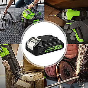 energup 2Pack Replacement Greenworks 24V Battery 3.0Ah BAG708 29842 29852 Battery Compatible with 20352 22232 2508302 24-Volt Greenworks Lithium-Ion Battery