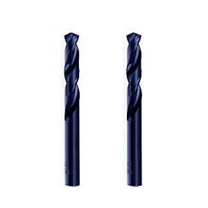 MAXTOOL 9/32" 2pcs Identical Screw Machine Drills HSS M2 Twist Stub Drill Bits Black Oxide Fully Ground Straight Shank Short Drills; SMF02B10R18P2