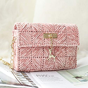 4 Skeins Chenille Yarn, Blanket Yarn for Knitting Chenille Velvet Fancy Yarn for Crochet Weaving DIY Craft Total Length 4×180m (4×190yds, 4×100g) (Purplish Red)