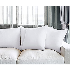 Utopia Bedding Throw Pillows (Set of 4, White), 12 x 12 Inches Pillows for Sofa, Bed and Couch Decorative Stuffer Pillows