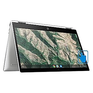 HP Chromebook x360 - 14b-ca0015cl Home Office Laptop (Pentium N5000 4-Core, 4GB RAM, 64GB eMMC, 14.0" Touch Full HD (1920x1080) Display, Intel UHD 605, USB3.1 Type-C, WiFi, Chrome OS) (Renewed)