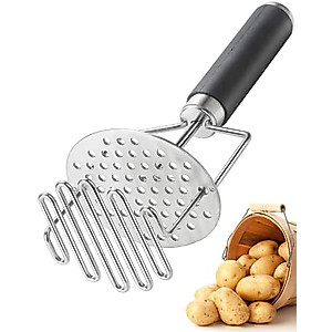 Potato Masher Stainless Steel, Potato Ricer, Potato Masher Hand, Masher Kitchen Tool, Ricer for Mashed Motatoes, Dual-Press Design