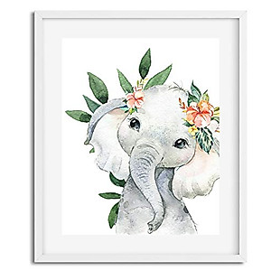 Safari Nursery Girl - Safari Animal Pictures Wall Art - Baby Room Animal Prints - Jungle Babies Wall Decor - Little Girls Room Wall Decor - 8x10 - UNFRAMED (Safari Girls 6)