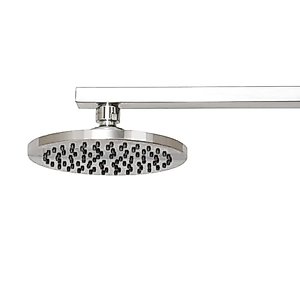 Amazon Basics Rain Shower Head, 6 Inch, Round, Polished Chrome