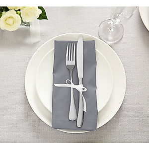 Utopia Kitchen Charcoal Cloth Napkins [12 Pack, 18x18 Inch] Cotton Blend Washable and Reusable Table Dinner Napkins for Hotel, Lunch, Restaurant, Weddings, Event and Parties