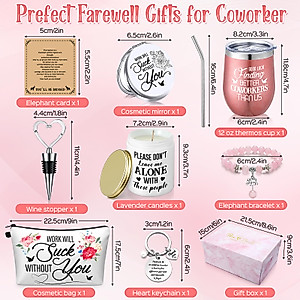 Farewell Gifts Coworkers Going Away Gift for Women Lucky Goodbye Gifts Christmas Gift Box for Coworker Lady Manager Employee (Pink,Stylish Style)