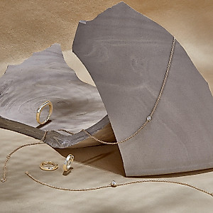 Welry Star Band Ring with Diamond in 10K Yellow Gold, Size 8, Size 8