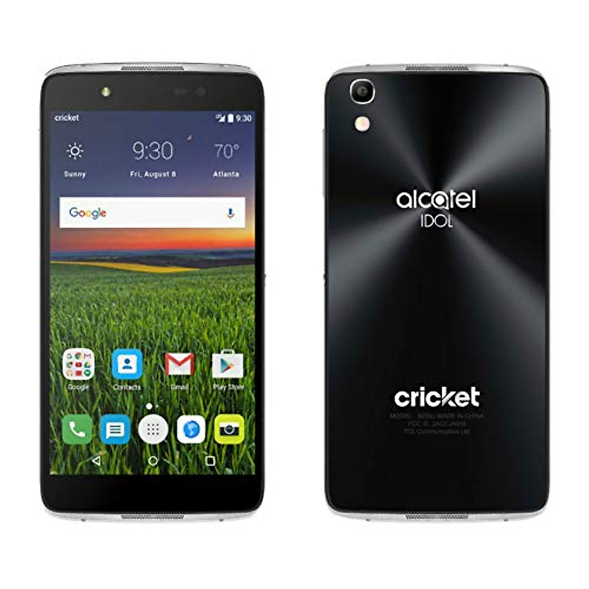 Alcatel Idol 4 6055U (16GB, 2GB RAM) 5.2" Display | Dual Flash 13MP+8MP Camera | 2,610 mAh Battery | Android 6.0 Marshmallow | 4G LTE | GSM Unlocked | Black Silver Bezel