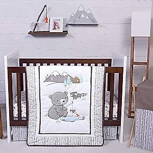 Trend Lab Gone Fishing 3 Piece Crib Bedding Set, Gender-Neutral Color Palette, Includes Quilt, Fitted Crib Sheet and Skirt