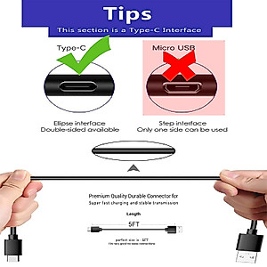 USB C Wall Charger Charging Cable Cord Fit for Kyocera DuraForce Ultra 5G uw e7110, DuraForce Pro 2 E6920 E6910, Duraxv Extreme E4810,Orbic Magic 5G, Cricket Dream 5G, Coolpad legacy brisa,SUVA Phone