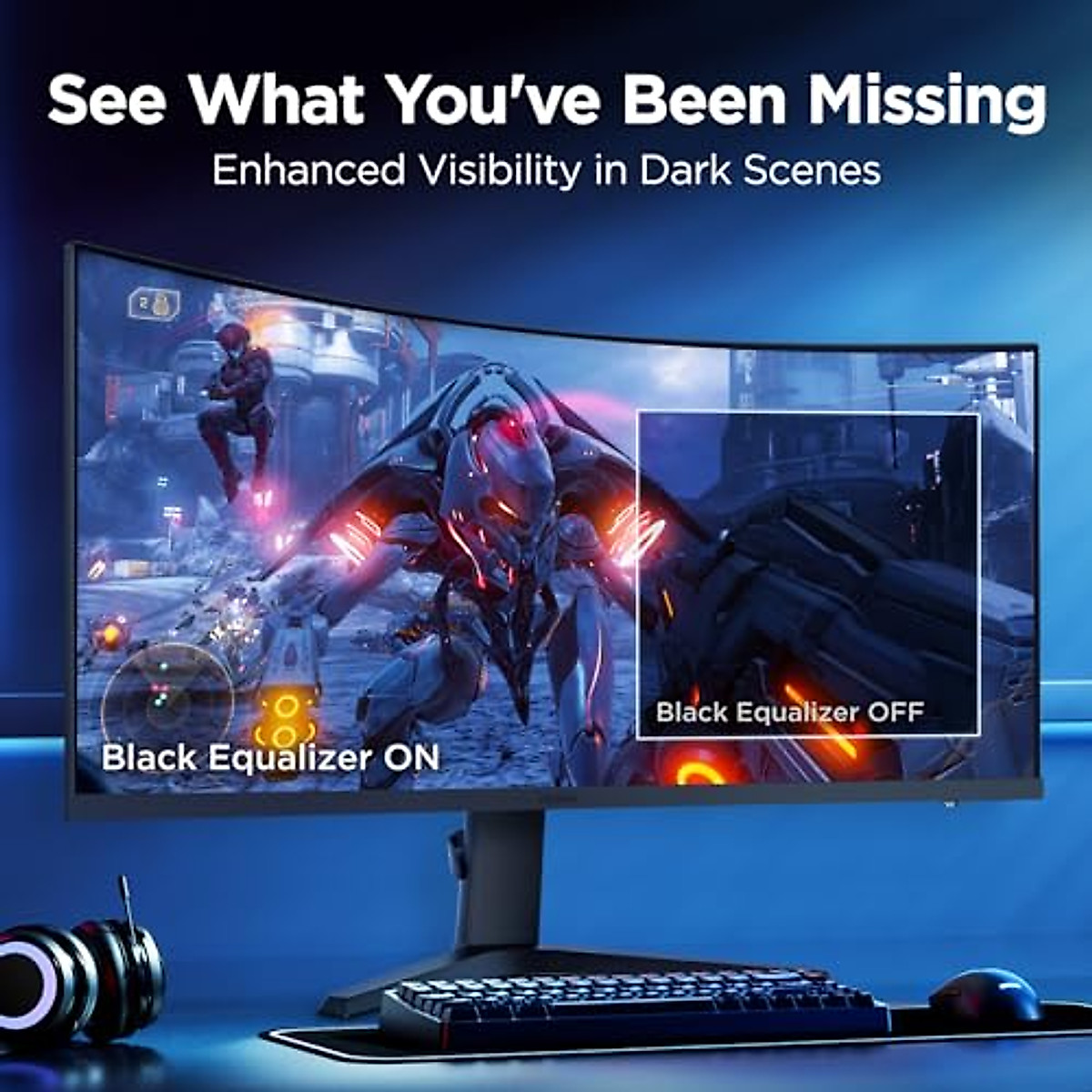 KOORUI 34-inch Ultrawide Curved WQHD 3440×1440 Gaming Monitor, 165Hz 144Hz Curved 1000R- PIP/PBP, 1ms with DisplayHDR 400, DCI-P3 90% Color Gamut, FreeSync Premium, HDMI/DisplayPort, 34E6UC
