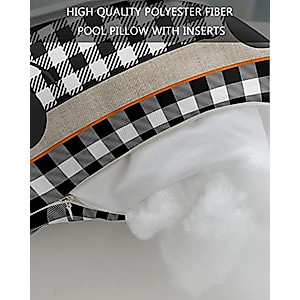 Recliner Head Pillow Ledge Loungers Chair Pillows with Insert Turkey Retro Plaid Truck Lumbar Pillow with Adjustable Strap Outdoor Waterproof Patio Pillows for Couch Beach Pool Office Chair, 2 PCS