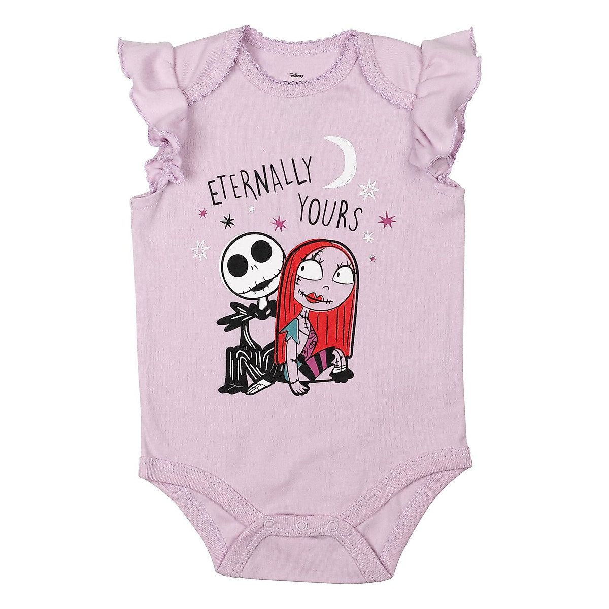 Disney Nightmare Before Christmas Jack Skellington Sally Infant Baby Girls 5 Pack Cuddly Short Sleeve Baby Bodysuits Multicolor 18 Months